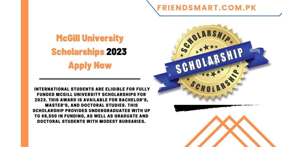 McGill University Scholarships 2023 Apply Now